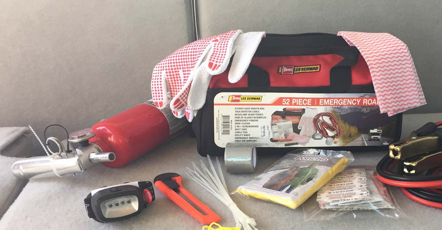 Be a Hero with a Summer Road Trip Safety Kit - Les Schwab